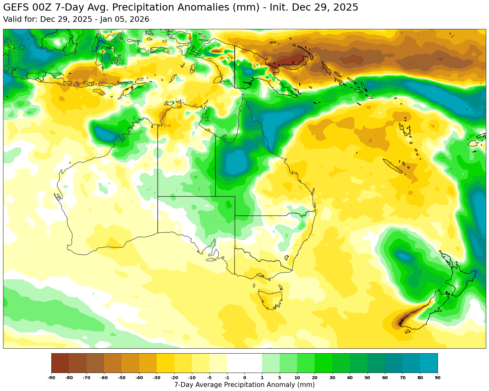 GEFS Precipitation Anomalies